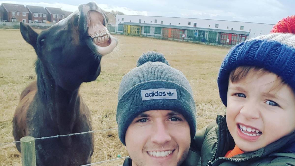 Ruzie Om Selfie Met Lachend Paard