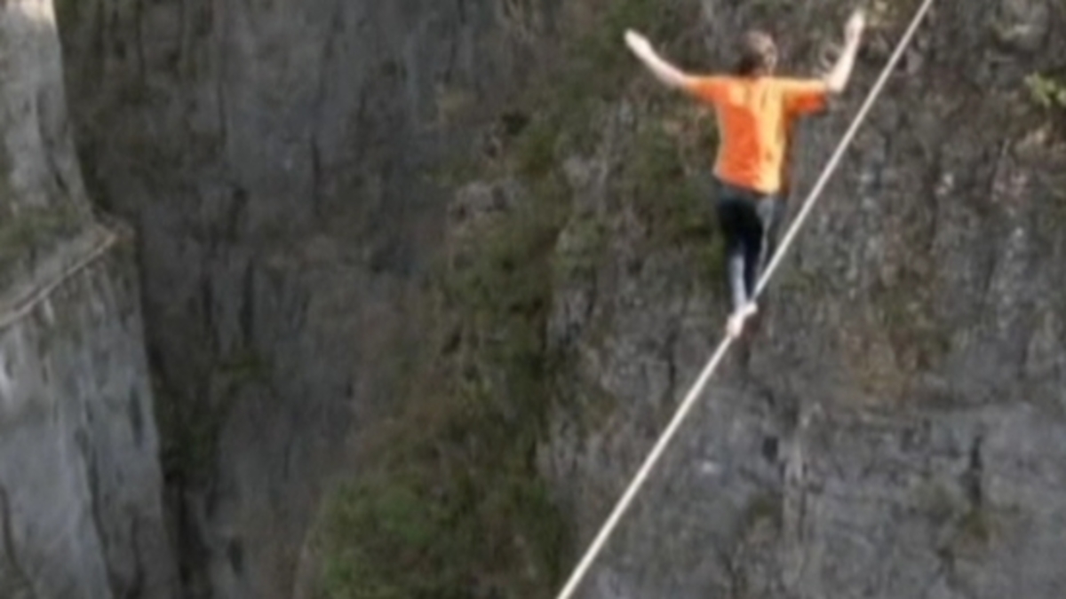 Koorddansen op 2000 meter hoogte