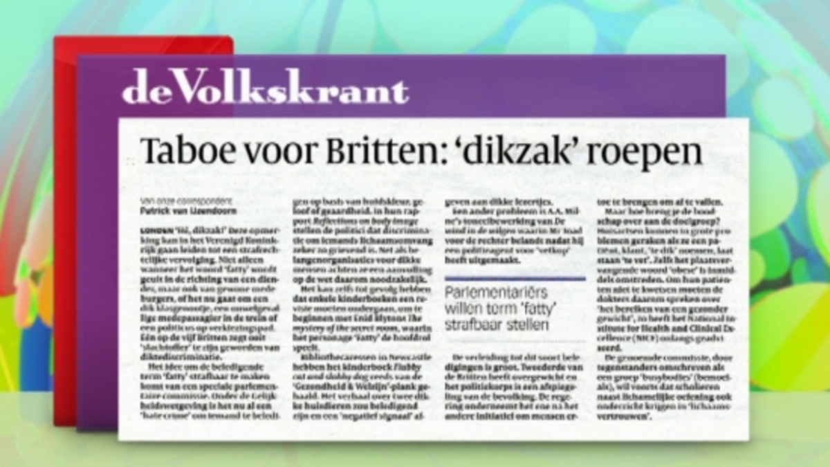 Verboden 'dikzak' te zeggen