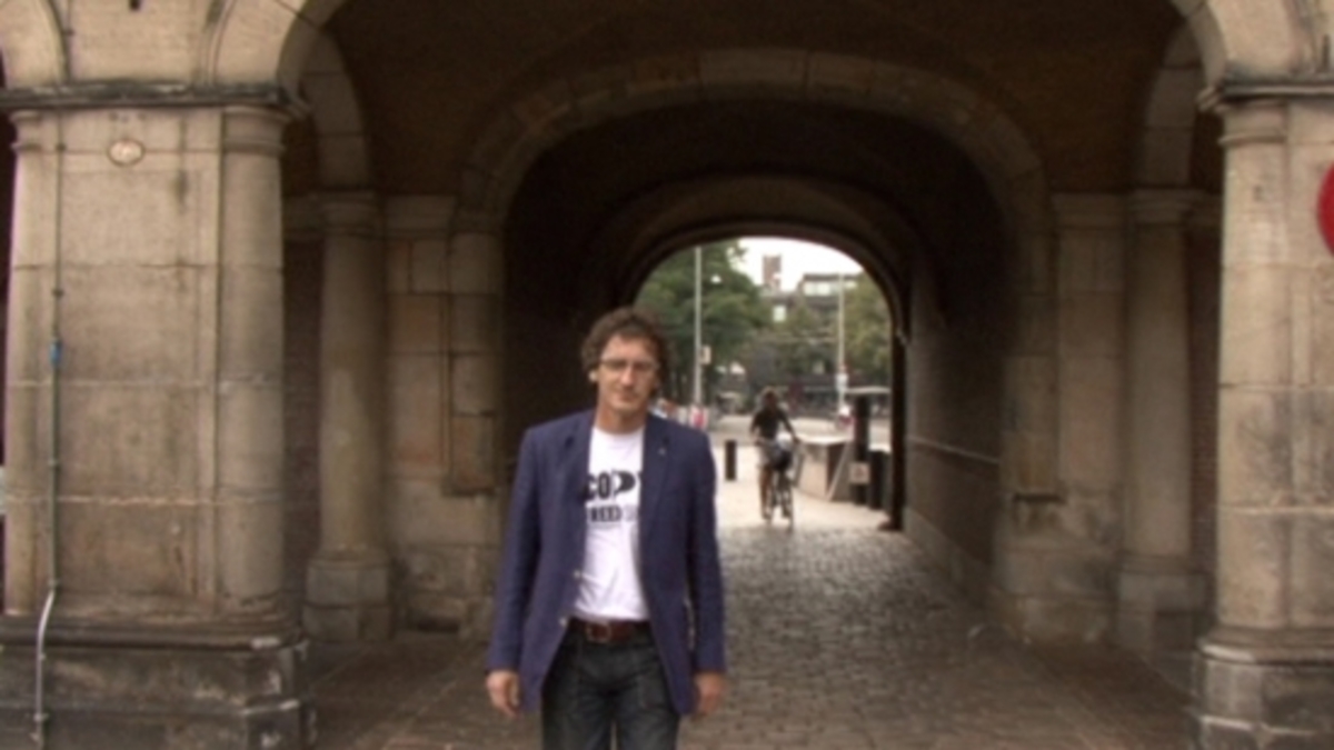 Lijsttrekker Dirk Poot van de PiratenPartij