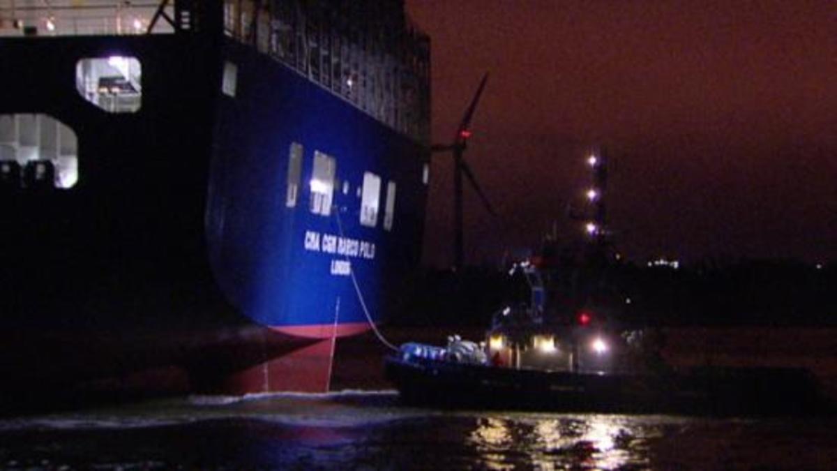 Grootste containerschip in Nederland