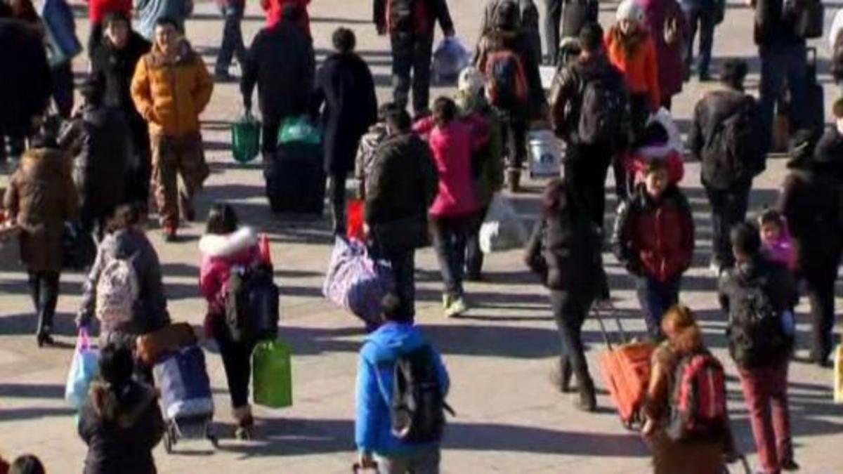 Chinezen op weg naar nieuw jaar