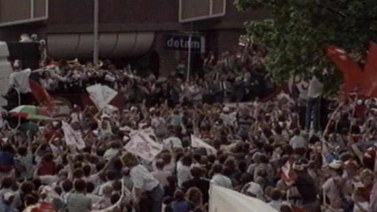 1988: huldiging PSV op Stadhuisplein