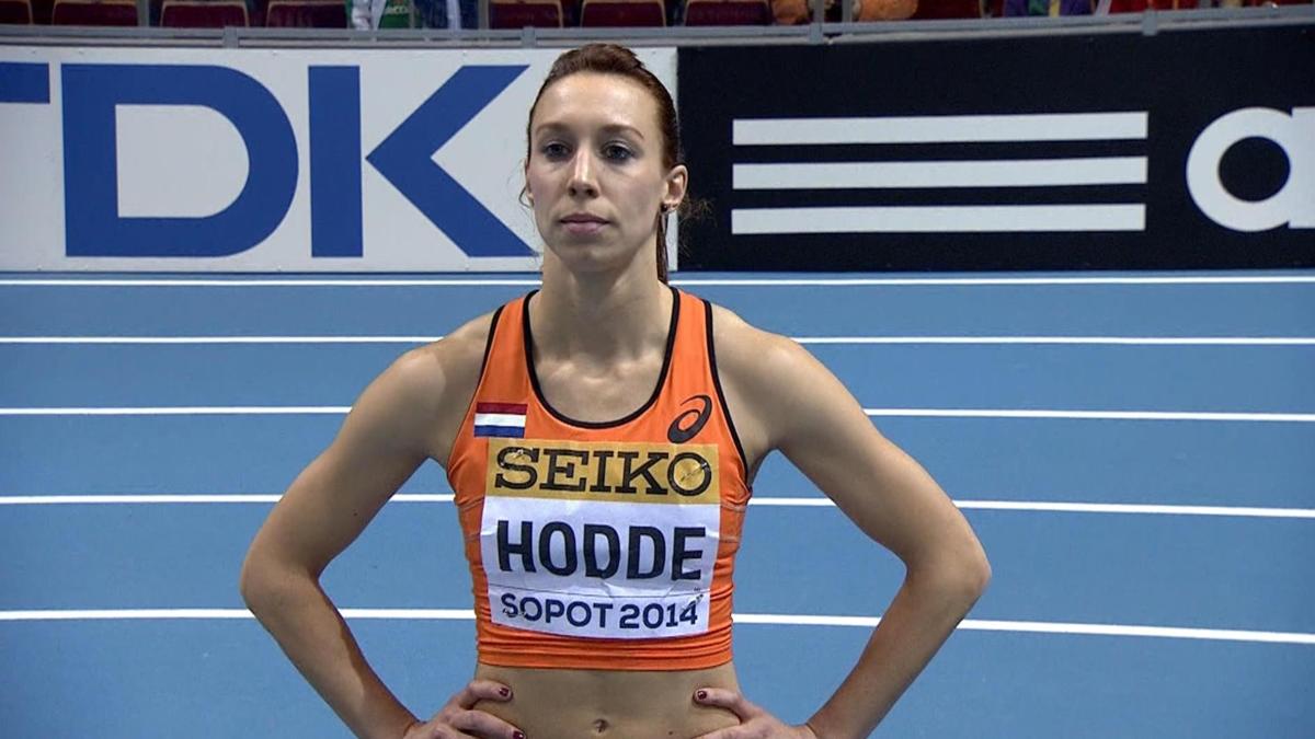 WK indoor: Hodde naar halve finale