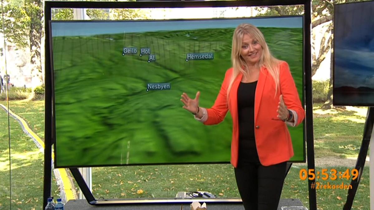 Weervrouw maakt het langste weerbericht ooit