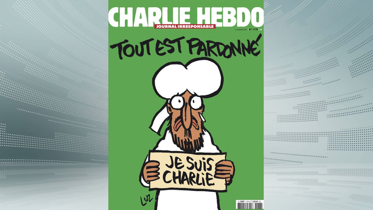 Mohammed afgebeeld op cover Charlie Hebdo