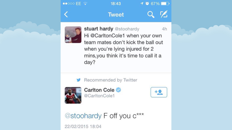 Hoge boete voor Cole na tweet