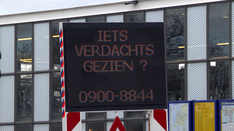 Matrixbord met getuigenoproep voor explosie Wormer