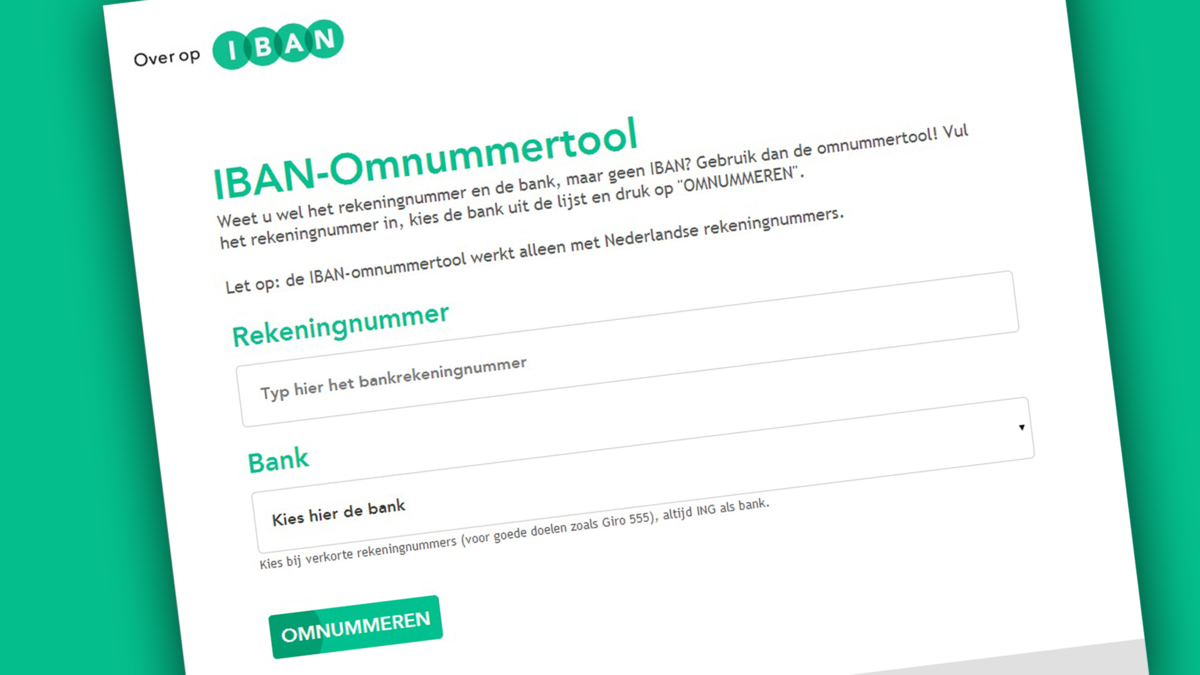 IBAN-dienst banken weer online
