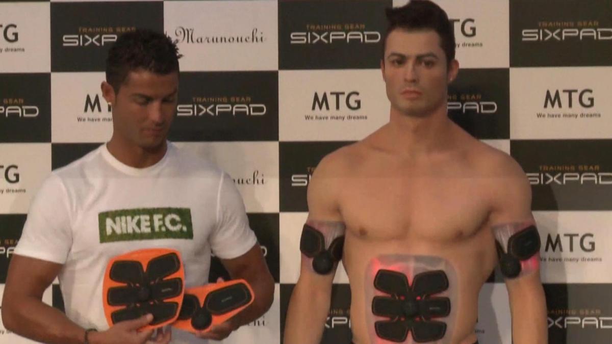 Ronaldo ontmoet Ronaldo-robot