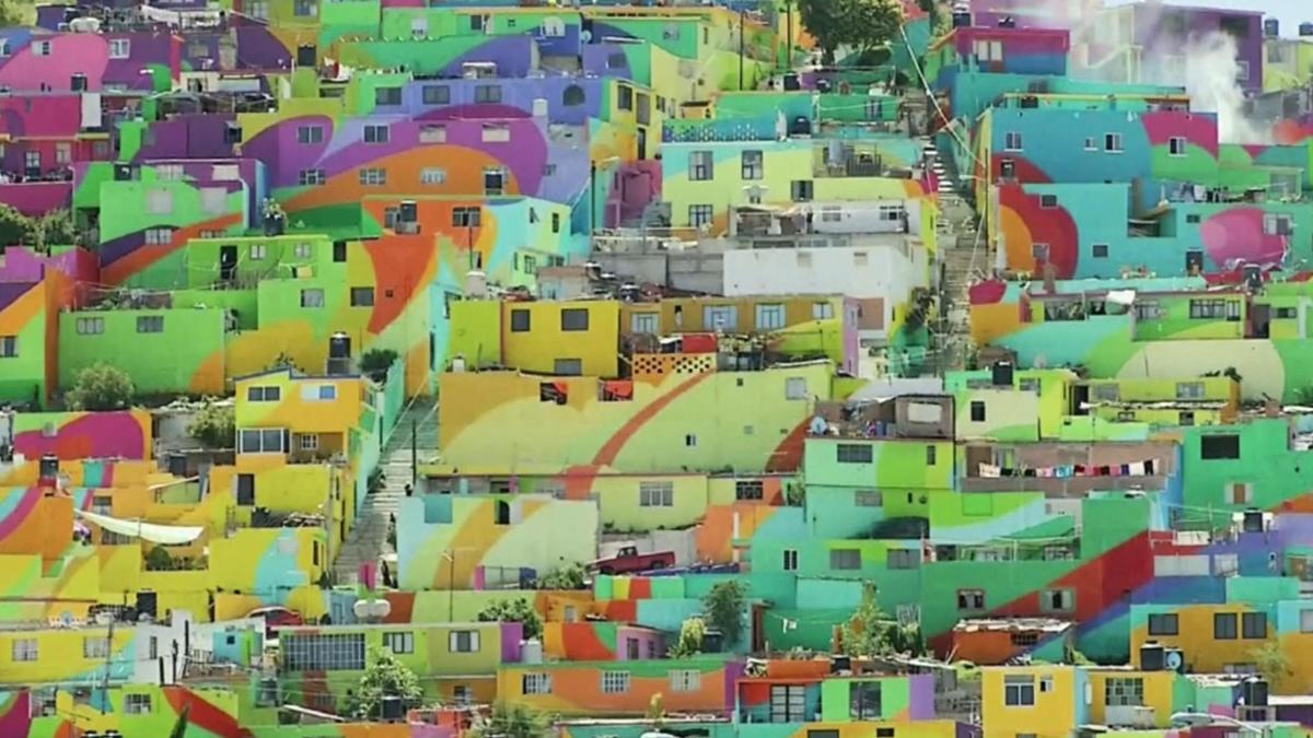 Saaie woonwijk wordt kunstwerk