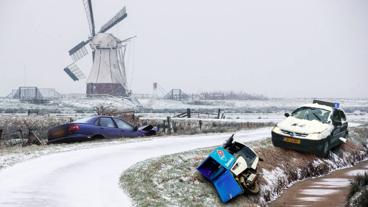 Code rood: veel blikschade en weinig pizza's