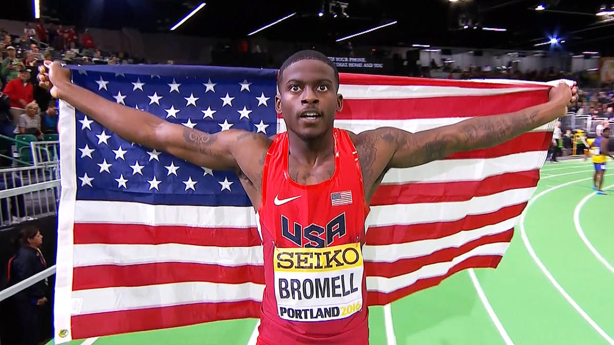Bromell blijft Powell voor op 60 meter
