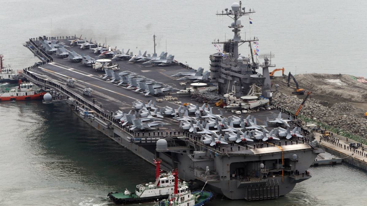 Vliegdekschip VS niet welkom in haven Hongkong