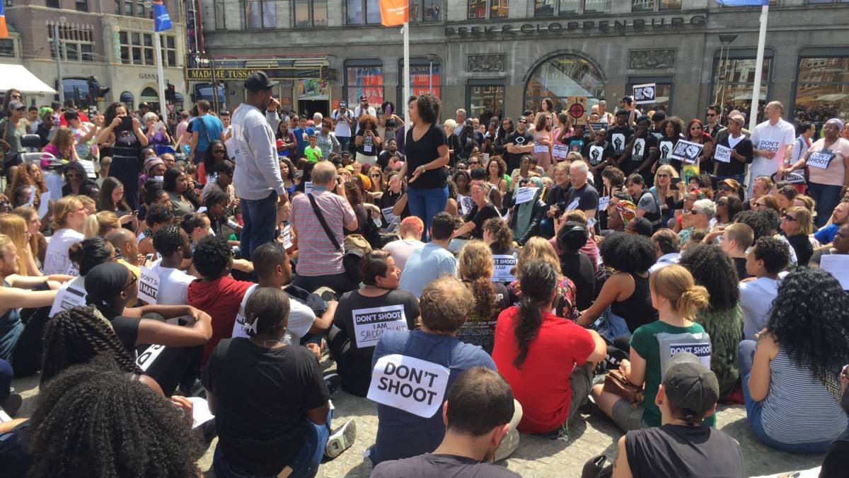 Black Lives Matter-protest op de Dam in Amsterdam