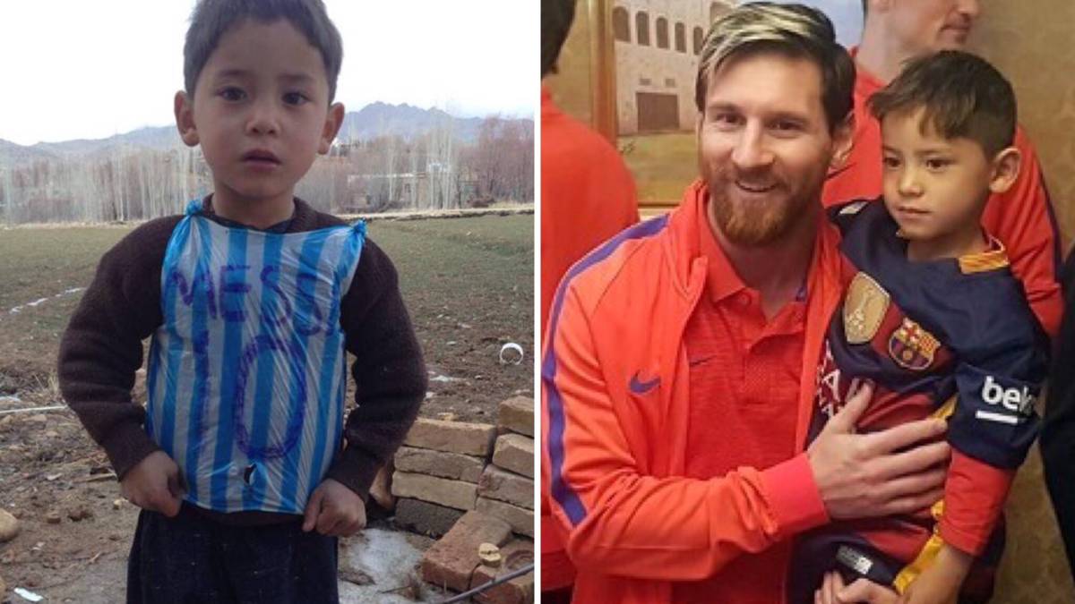 Messi ontmoet 'kleine Messi'