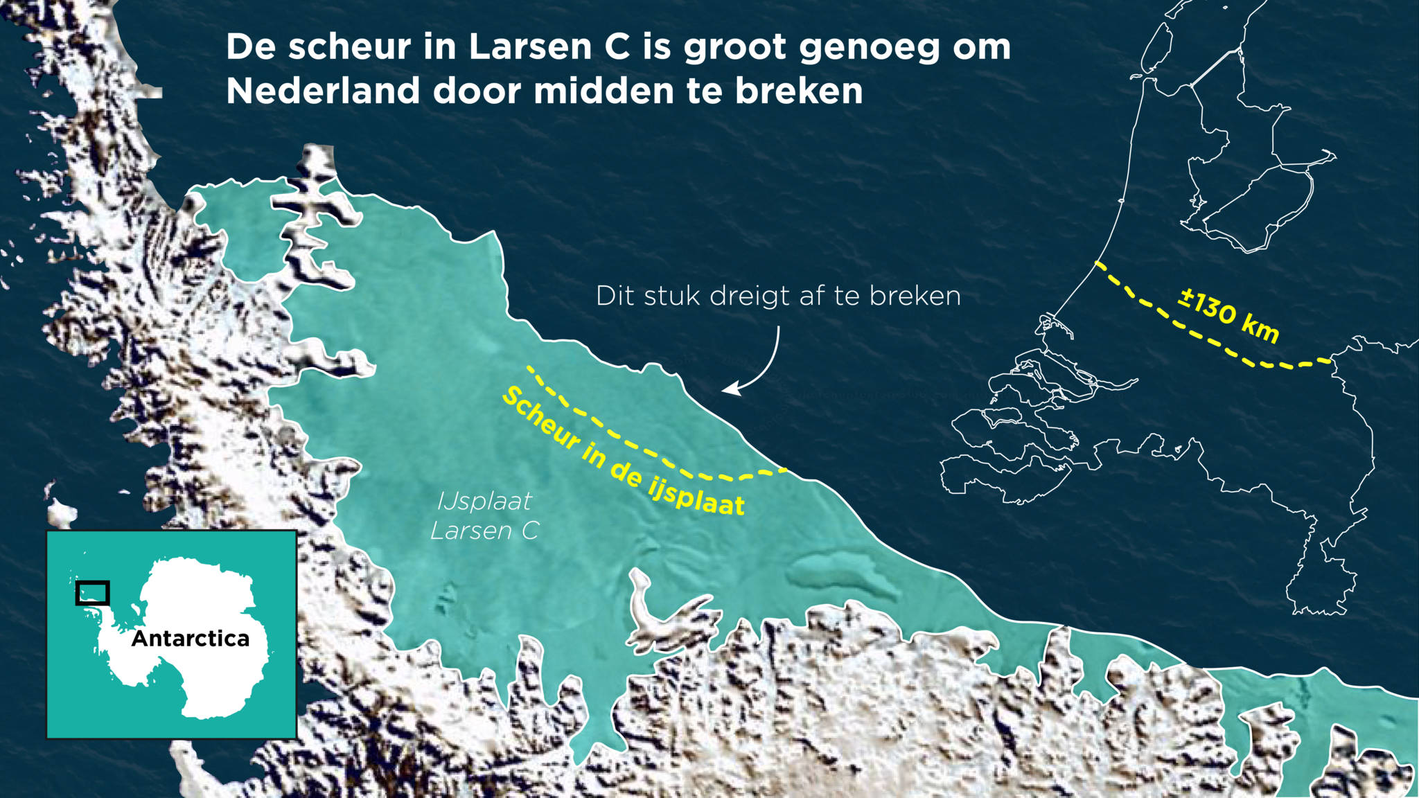 Gigantische barst in ijsplaat op Antarctica: wat nu? | NOS