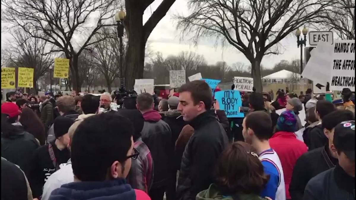 Alexander trump protest