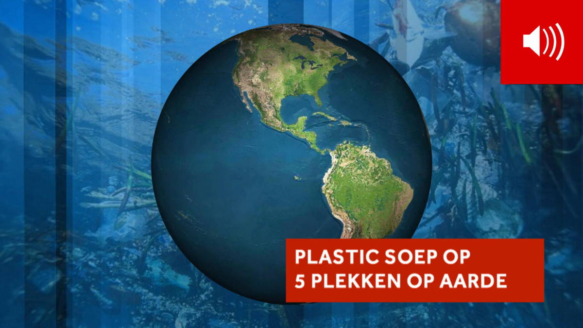 De plastic soep ligt op vijf plekken