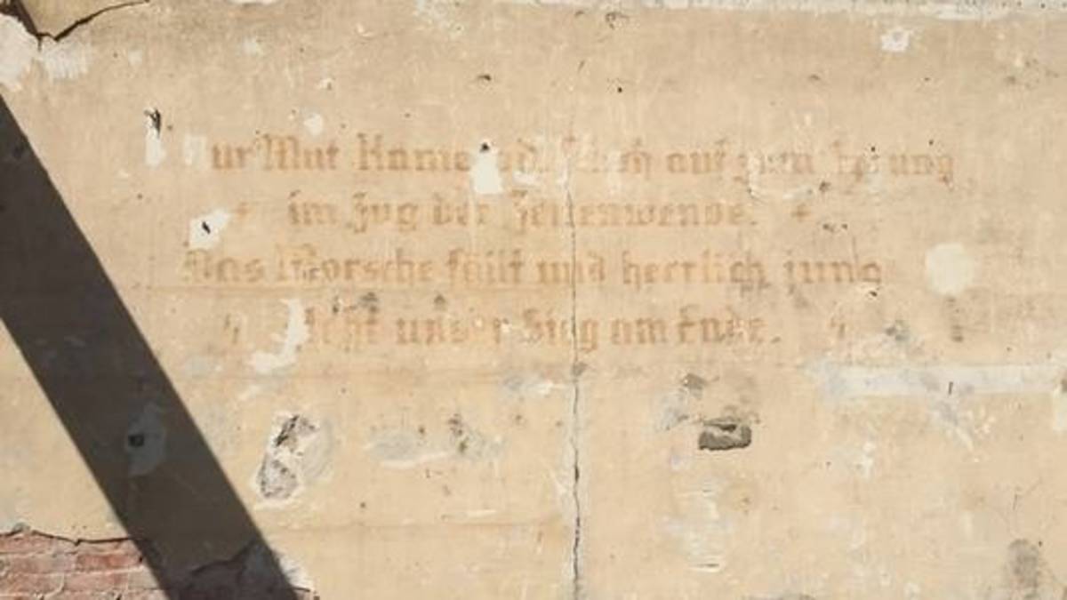 Tekst Duits soldatenlied gevonden op muur Zeeuws hotel