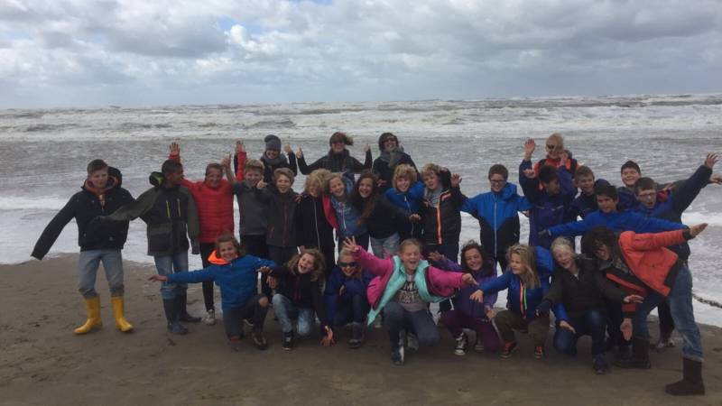 Harde wind en omgewaaide bomen door eerste storm