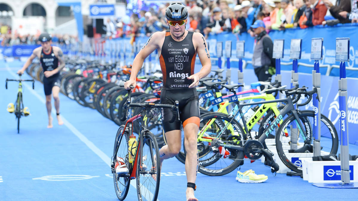 Van Egdom, wereldkampioen triatlon