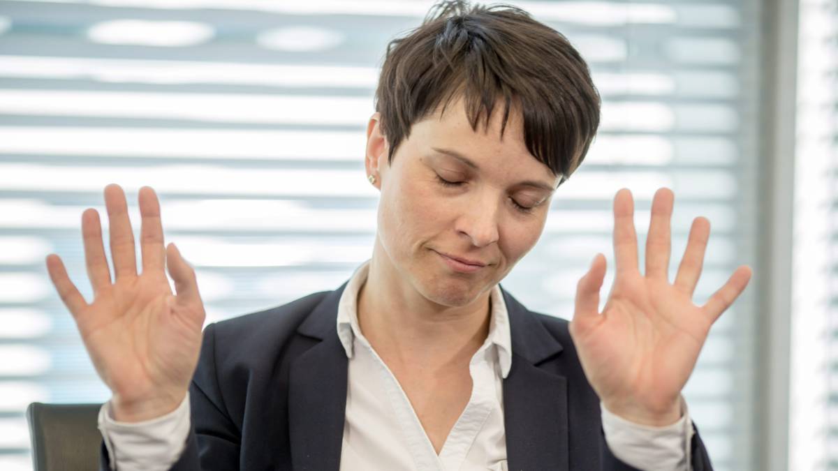 AfD-voorzitter Frauke Petry wil verder als eenmansfractie