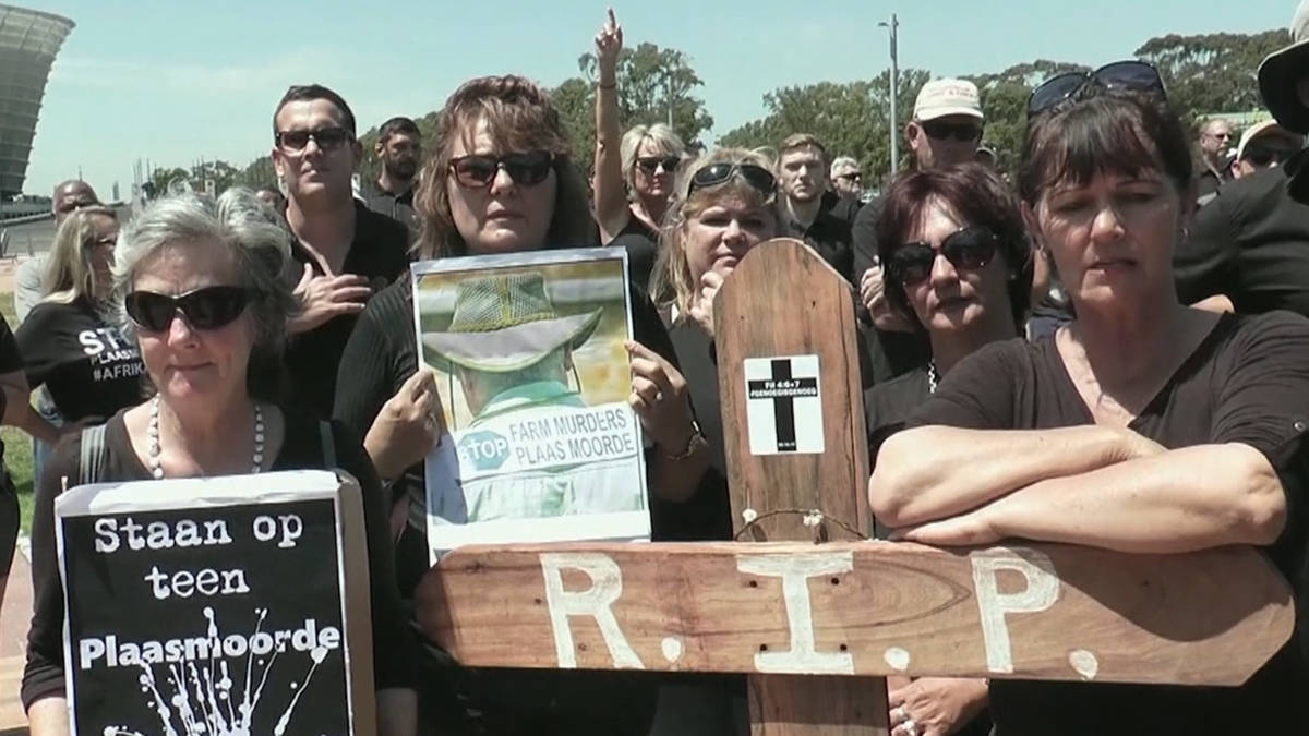 Witte boeren willen hardere aanpak tegen 'plaasmoorde' Zuid-Afrika