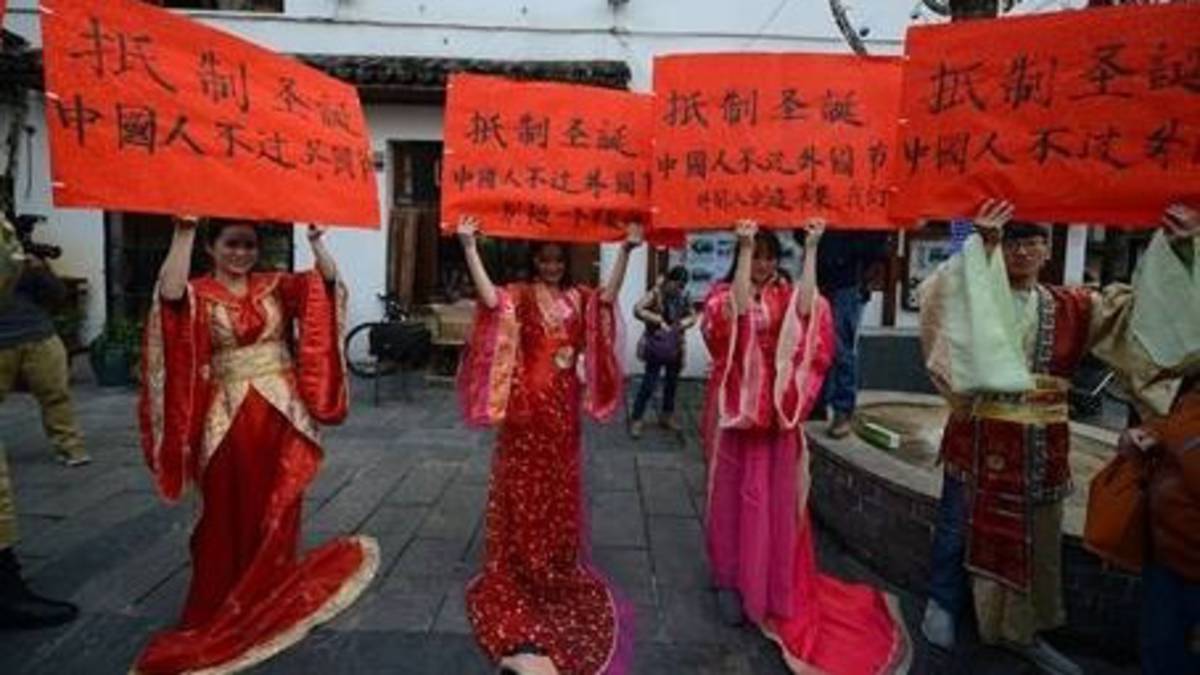 Nationalistische Chinezen keren zich tegen Kerst