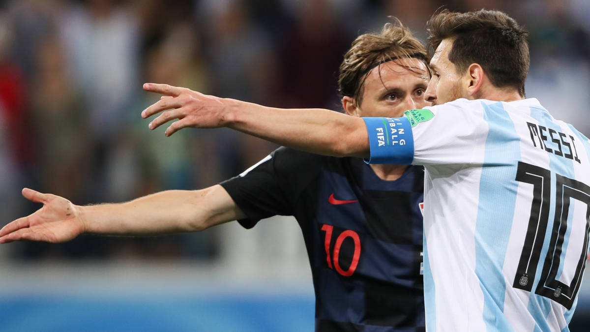 In beeld: Luka Modric vs. Lionel Messi