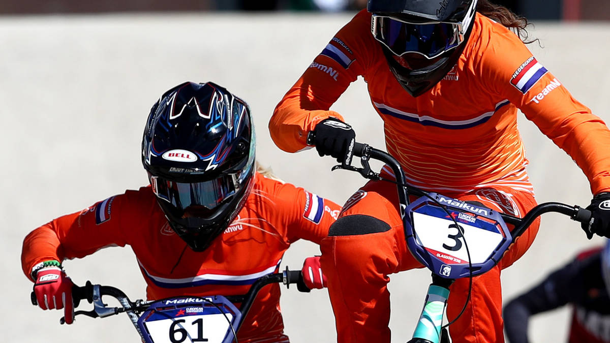 Alle Nederlandse BMX'ers nog in de race op 'lastige EK-baan'