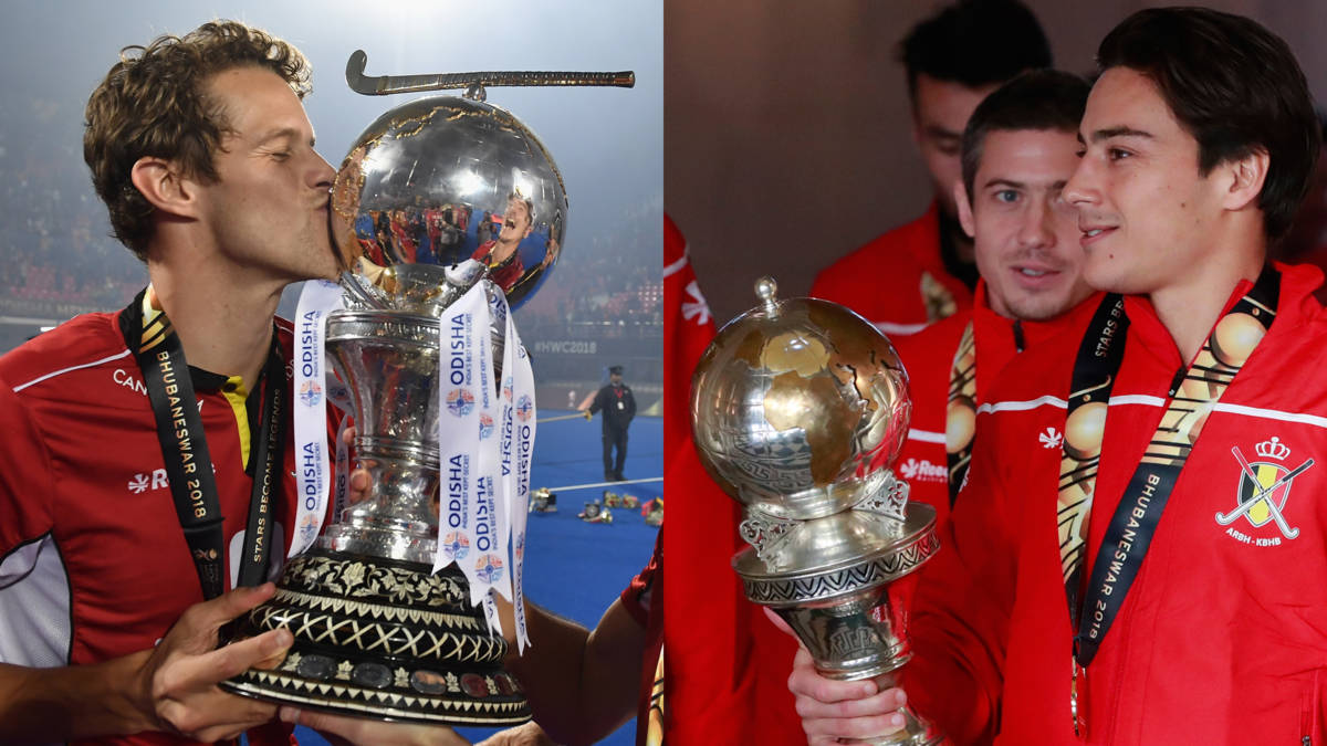 Oeps! Belgen maken beker van WK hockey kapot