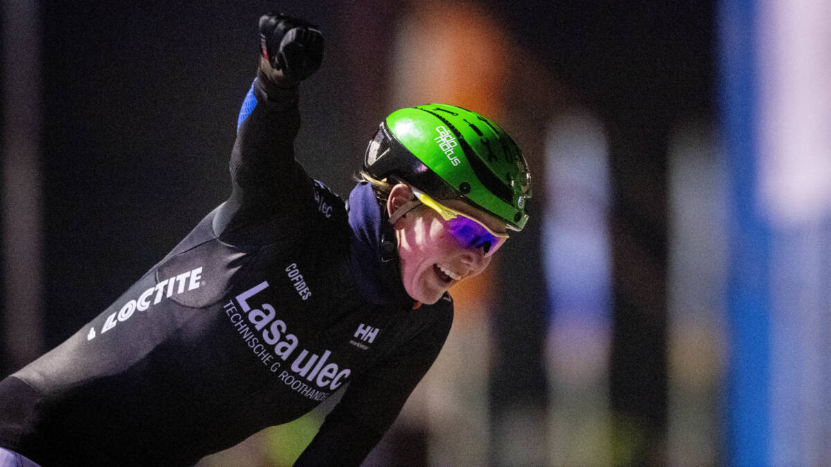 Rixt Meijer wint vrouwenwedstrijd op het natuurijs van Haaksbergen