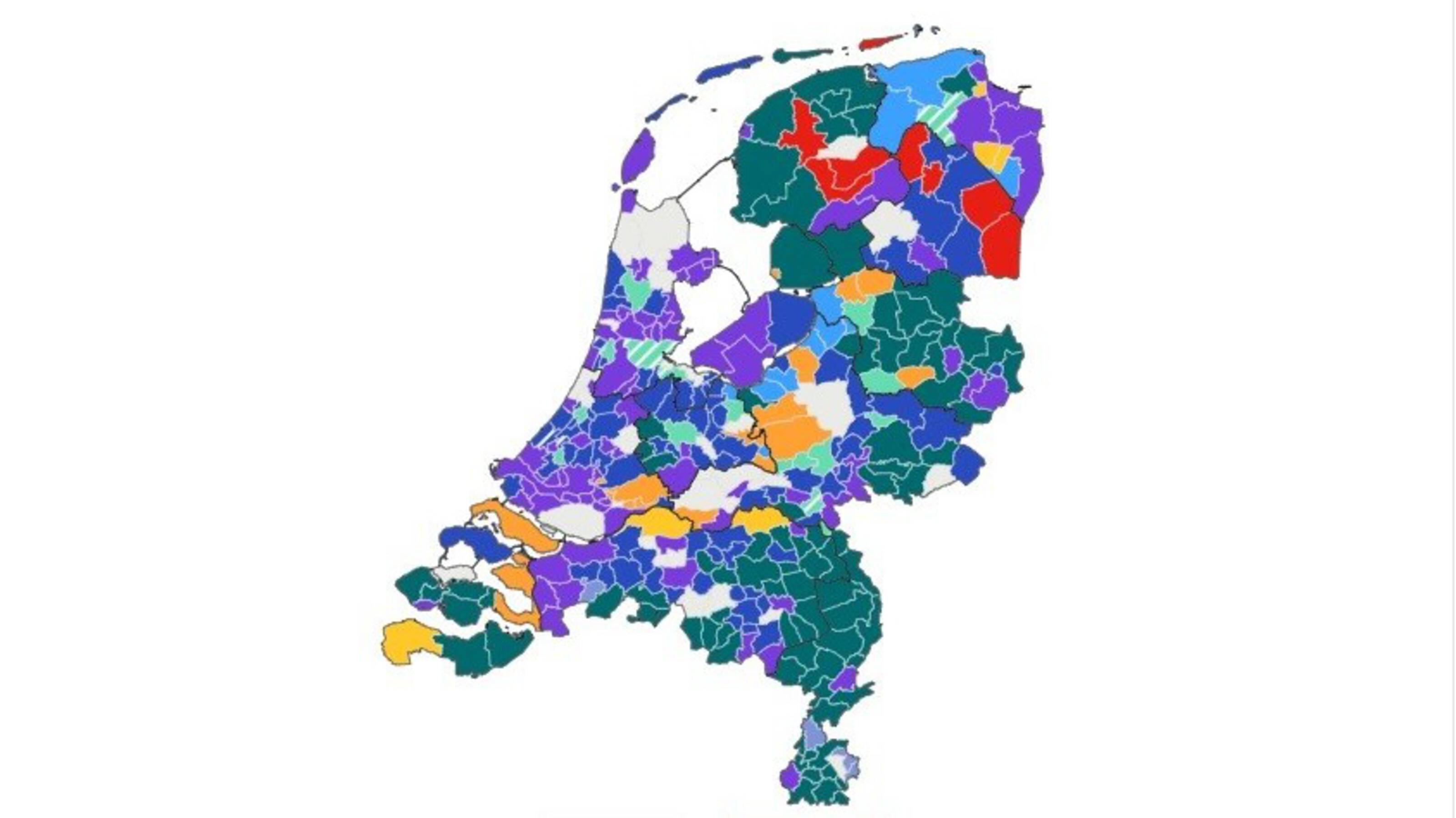 De nieuwe politieke kaart van Nederland: versnippering in beeld | NOS