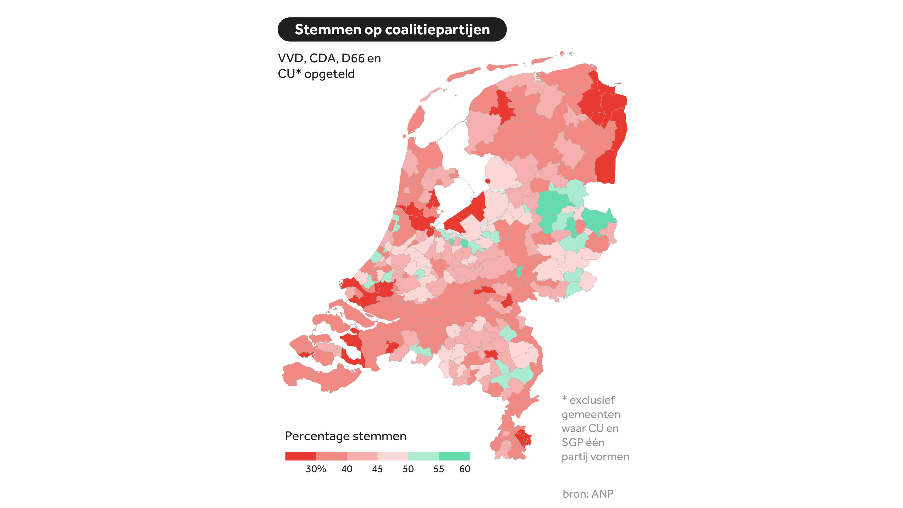 De nieuwe politieke kaart van Nederland: versnippering in beeld | NOS