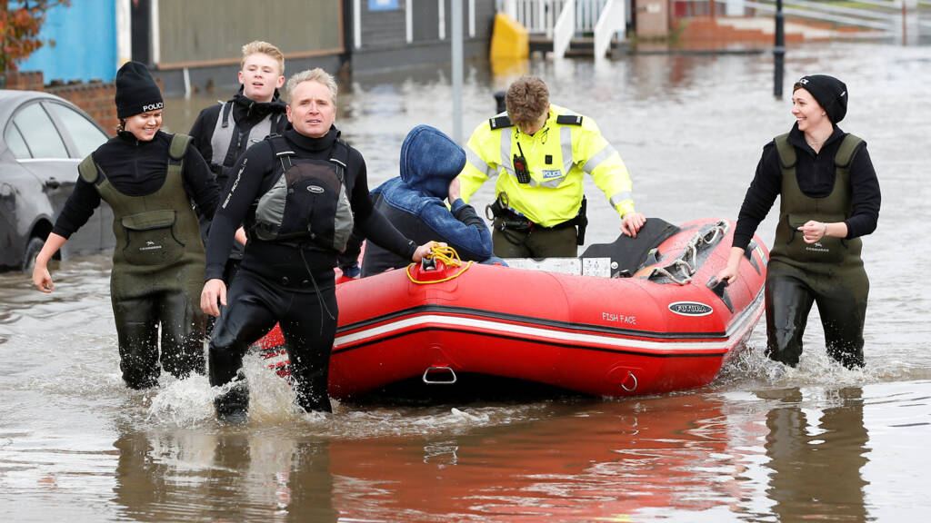 Overstromingen in Engeland door zware regenval