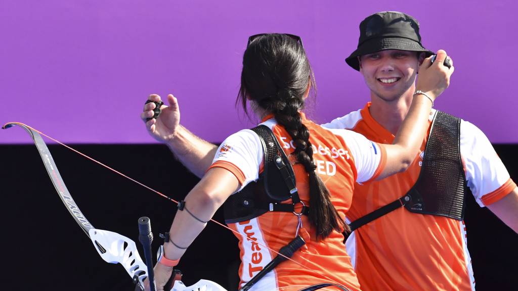 Handboogschieten: Finale Nederland - Zuid-Korea