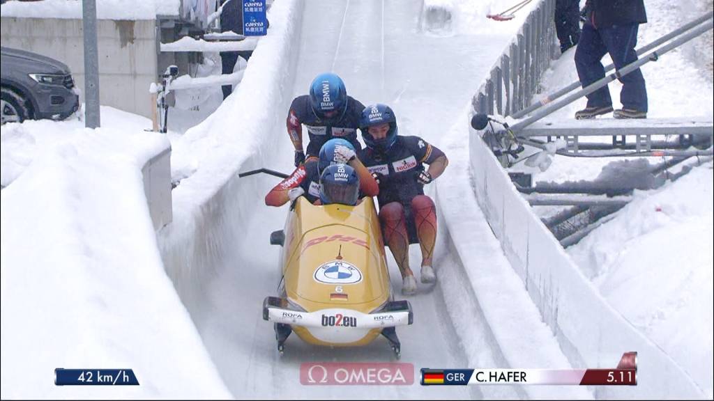 Oeps! Bobsleeër mist bobslee