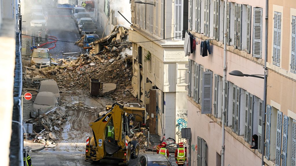 Gebouw Marseille ingestort, brand hindert zoektocht slachtoffers