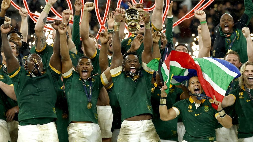 South Africa's rugby players claimed their fourth World Cup title after ...