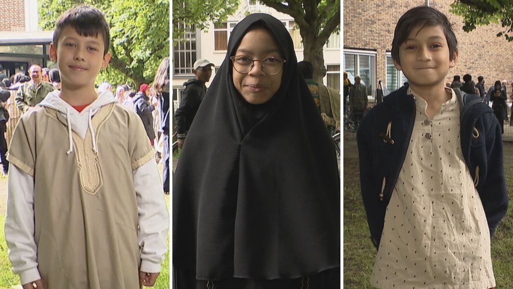 Kinderen vieren Offerfeest: 'Met vrienden en familie zijn'