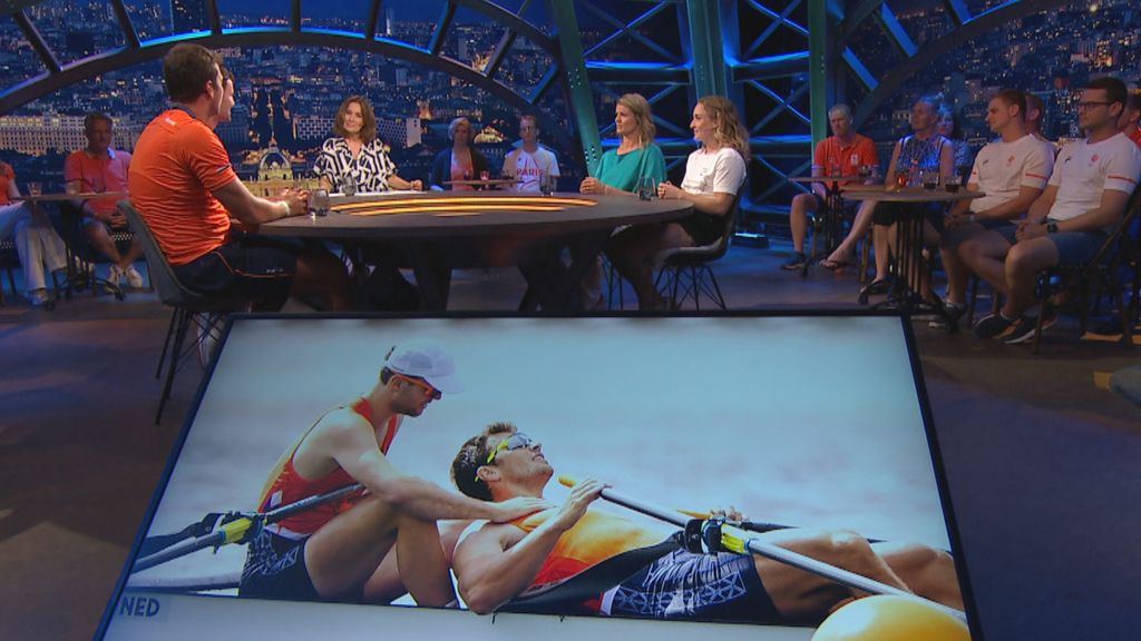 Studio Parijs met o.a. de medaillewinnaars bij het roeien en Dafne ...