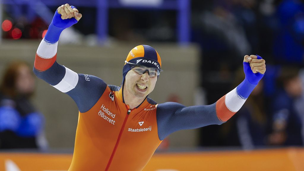 De Boo eerste Nederlander die op 500 meter onder 34 seconden schaatst