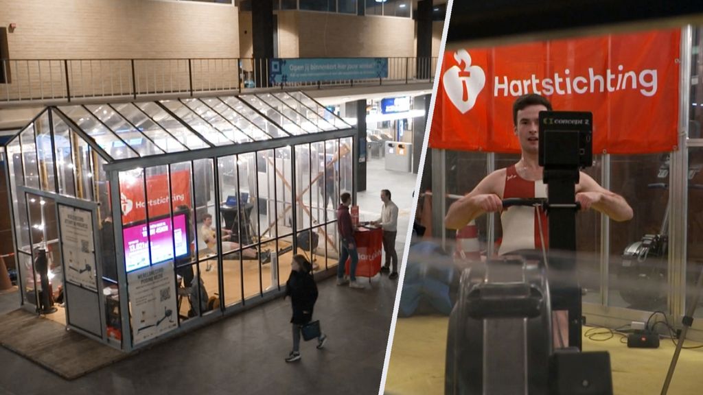 Studenten roeien voor wereldrecord én Hartstichting op Eindhoven Centraal