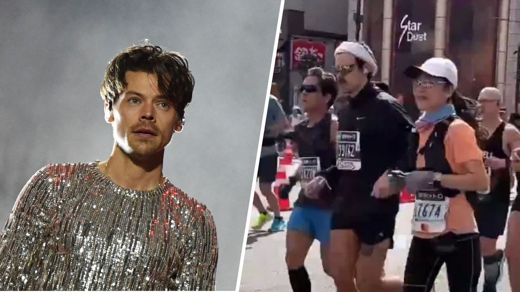 Harry Styles rent marathon van Tokio