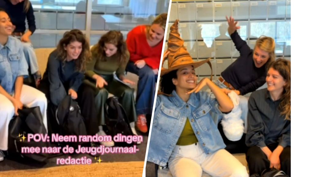 Random spullen meenemen naar de Jeugdjournaal-redactie