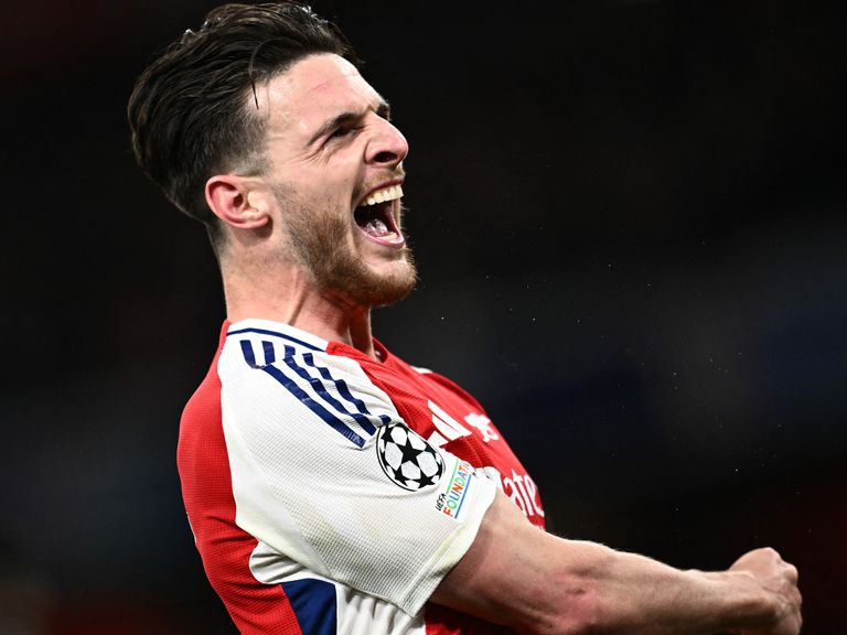 Arsenal met twee magistrale vrije trappen van Rice voorbij Real Madrid