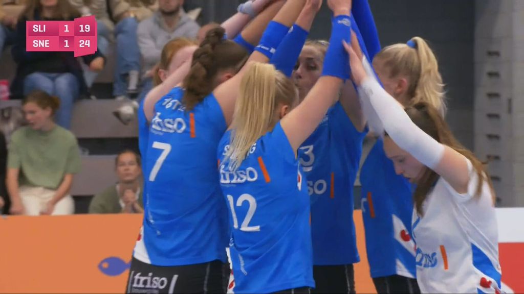 Volleybalsters Sneek winnen eerste slag met Sliedrecht om landstitel