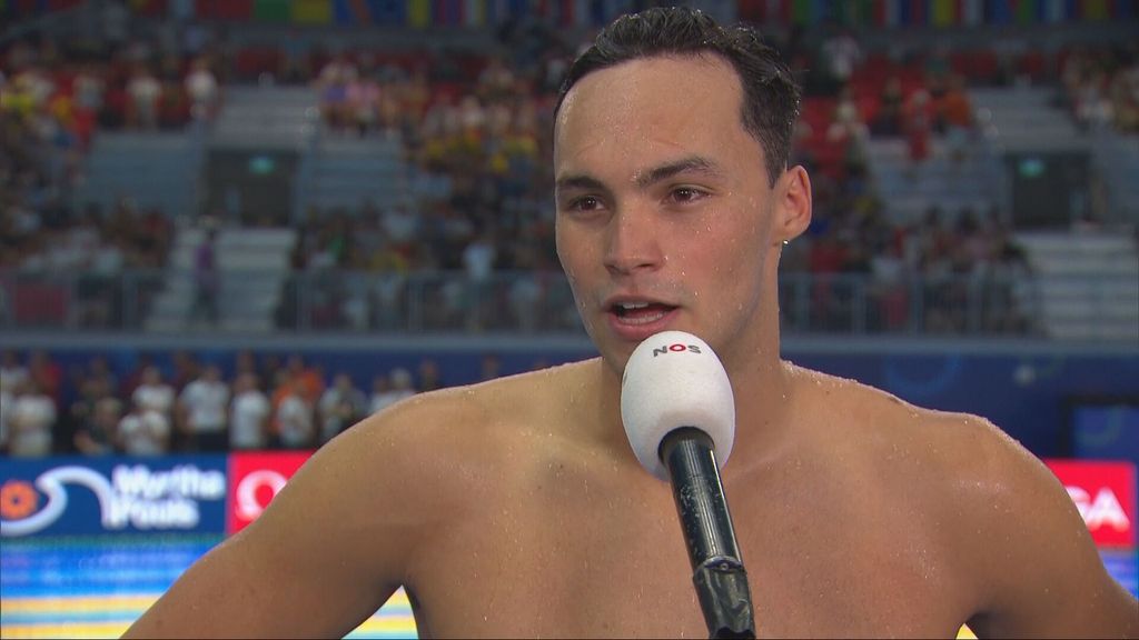 Van Westering na 100 meter rugslag: 'Misschien had ik te veel ...