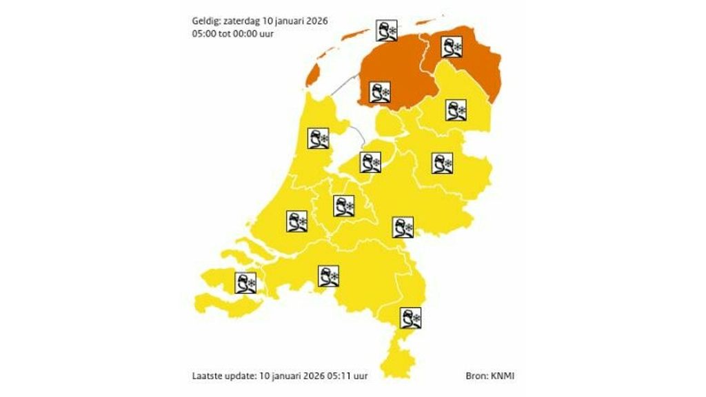 Code oranje niet langer van kracht • Waarschuwing voor gladde wegen